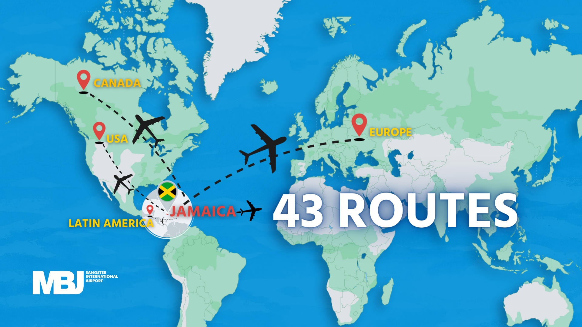 Routes - Montego Bay Jamaica Airport