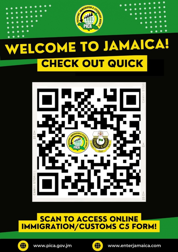 Passenger Declaration Form - Montego Bay Jamaica Airport